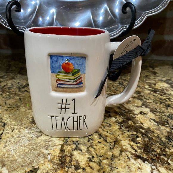 Rae Dunn | Dining | Rae Dunn Teacher 3d Books Apple Design 195oz Mug ...